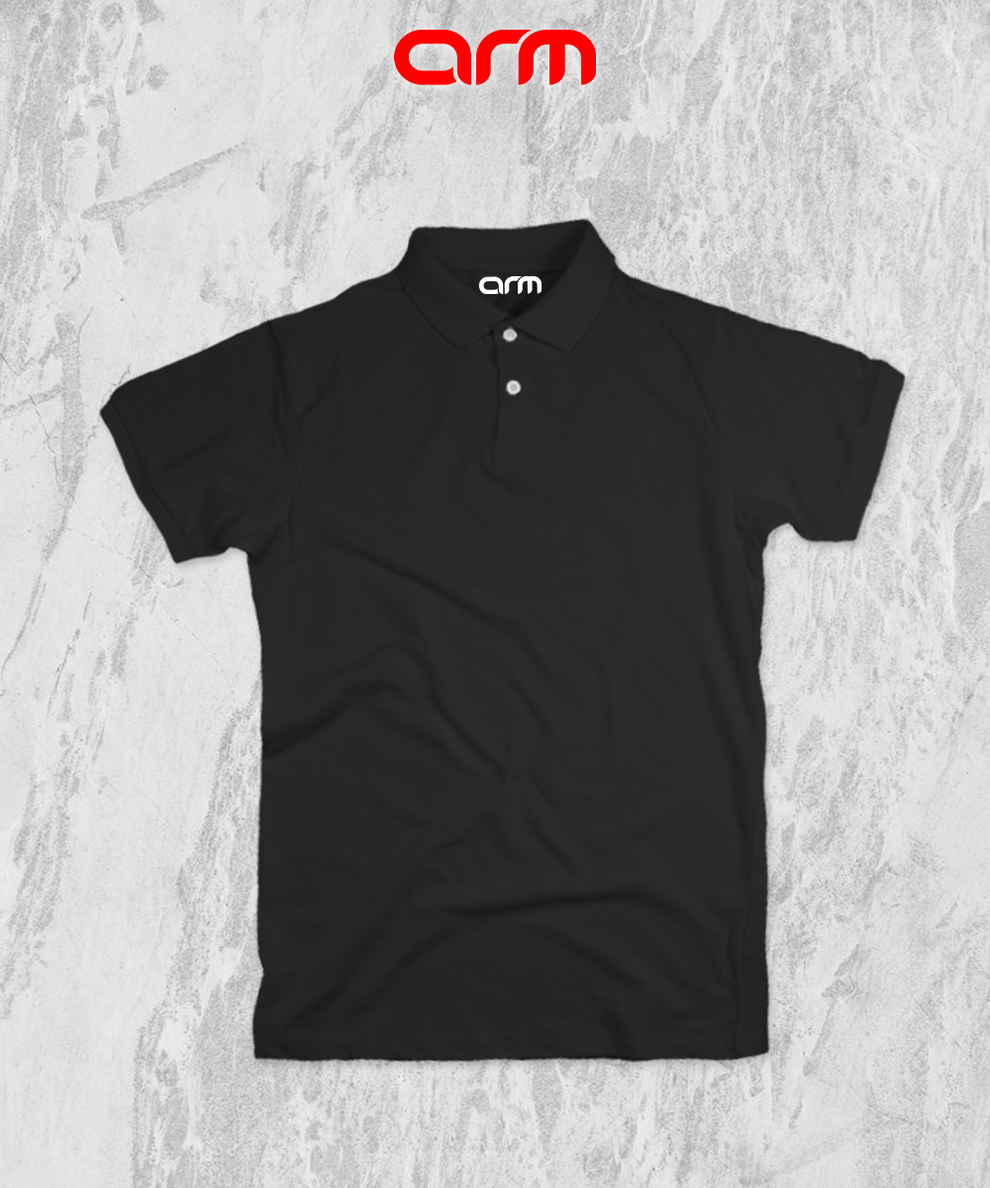 Black Unisex Polo Shirt – ARM Apparels